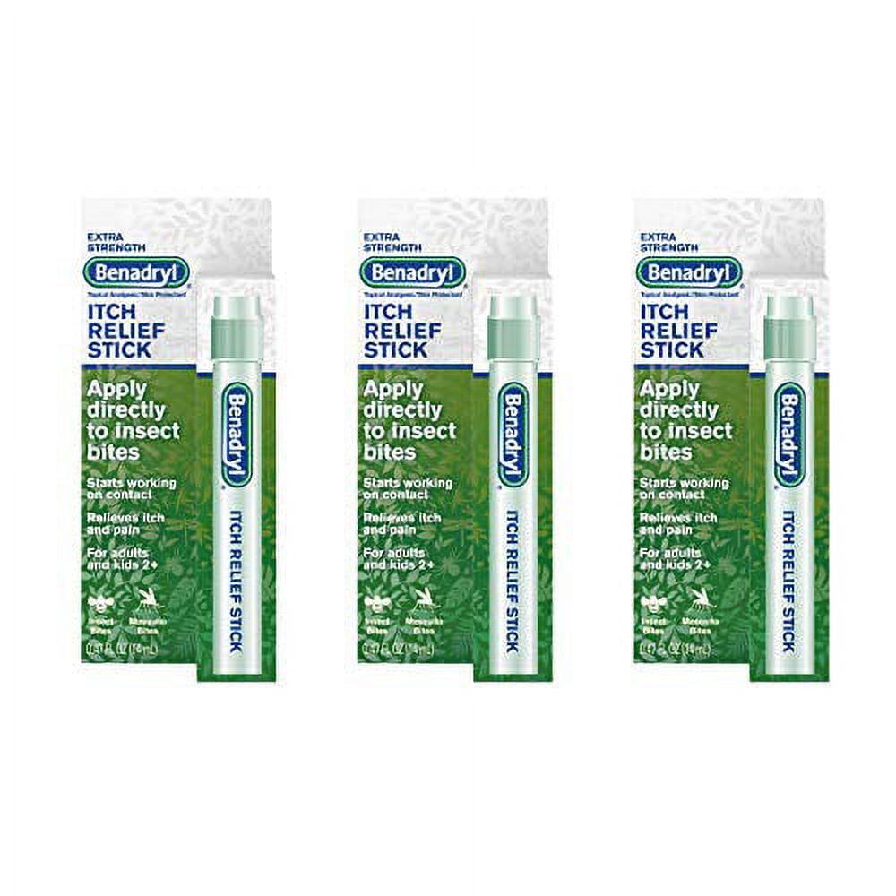 Benadryl Extra Strength Itch Relief Stick for Mosquito Bites, Anti-Itch ...