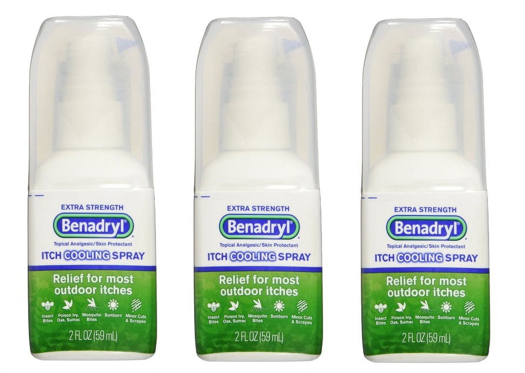 Benadryl Extra Strength Antihistamine Itch Relief Spray, 2 oz - Pack of ...