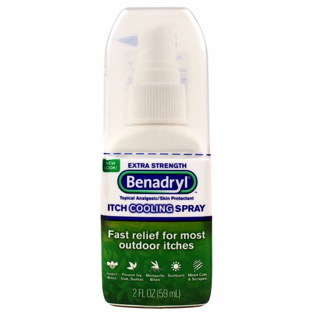 Benadryl Itch Relief Spray, Extra Strength, 2 oz - Walmart Business ...