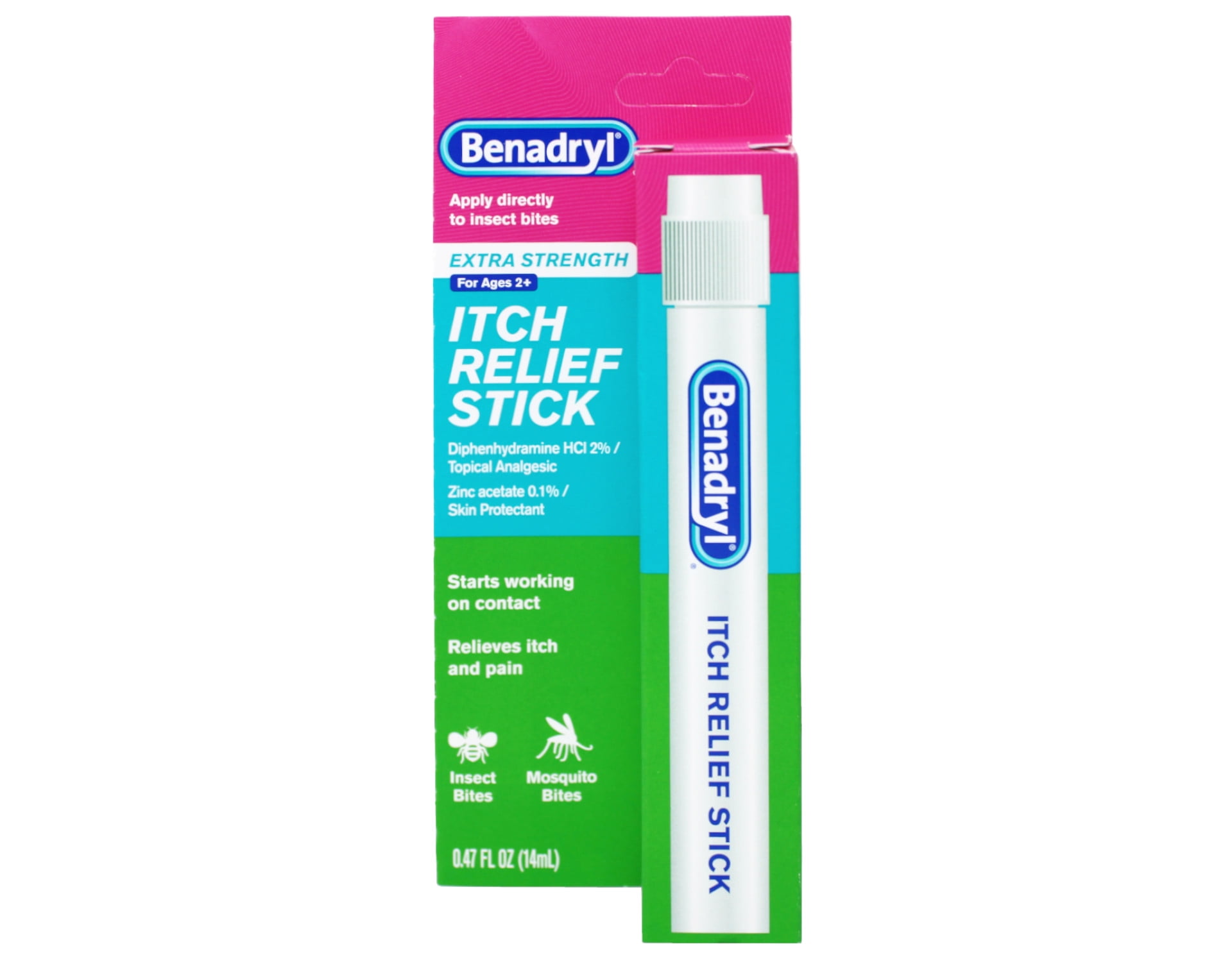 Benadryl Extra Strength Itch Relief Stick - Travel Size - 0.47 fl oz ...