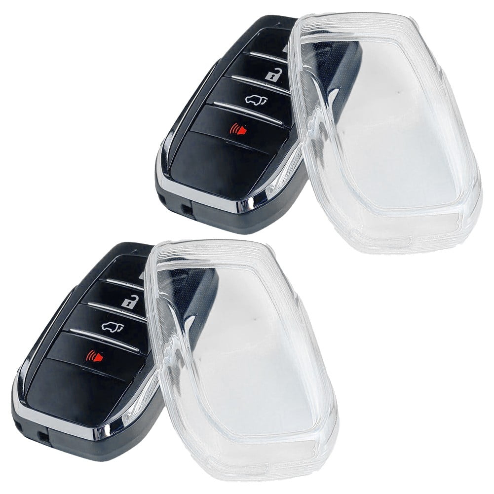 Benafini 2Pc for Toyota Transparent Clear Smart Car Key Fob Cover Case ...