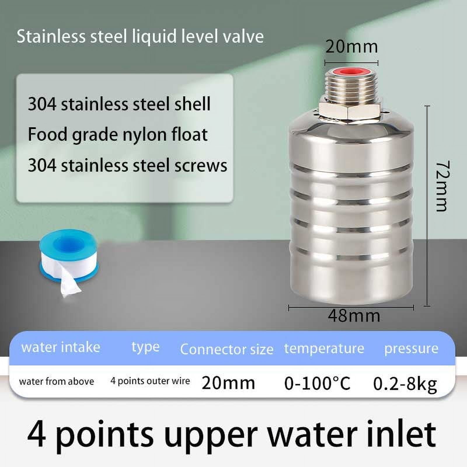 Benafini 304 Stainless Steel Fully Automatic Water Level Control Float ...