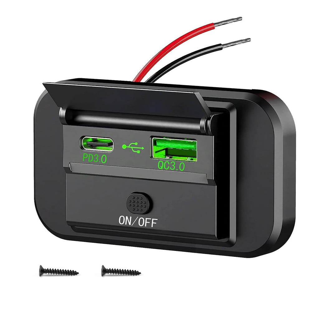 Benafini Car Dc12V-24V Pd Type C Usb Port Fast Charger Socket Power ...