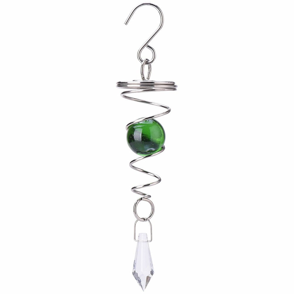 Benafini Spiral Wind Spinners with Crystal Ball Winds Chimes Garden ...