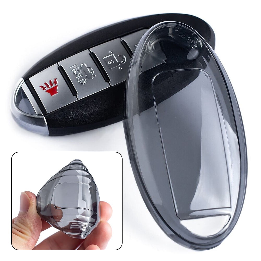 Benafini for Nissan for Infiniti Black Transparent Key Fob Case Cover ...