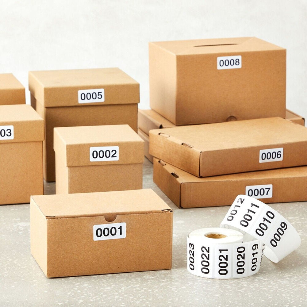 Benafini plant label Roll of 0001-1000 Consecutive Inventory Number ...