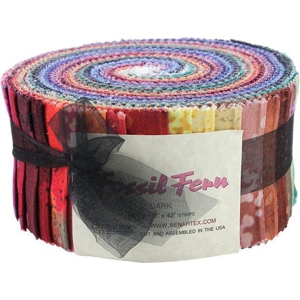 Benartex Fossil Fern Dark Strip-Pies - 40 Assorted Premium Cotton ...