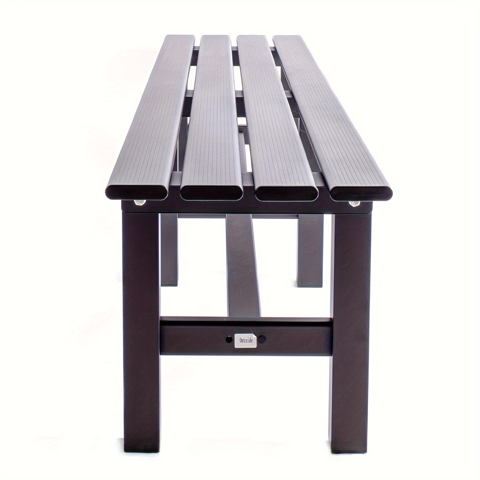 Bench Black,High Load-Bearing, Metal Outdoor Bench For Park Garden ...