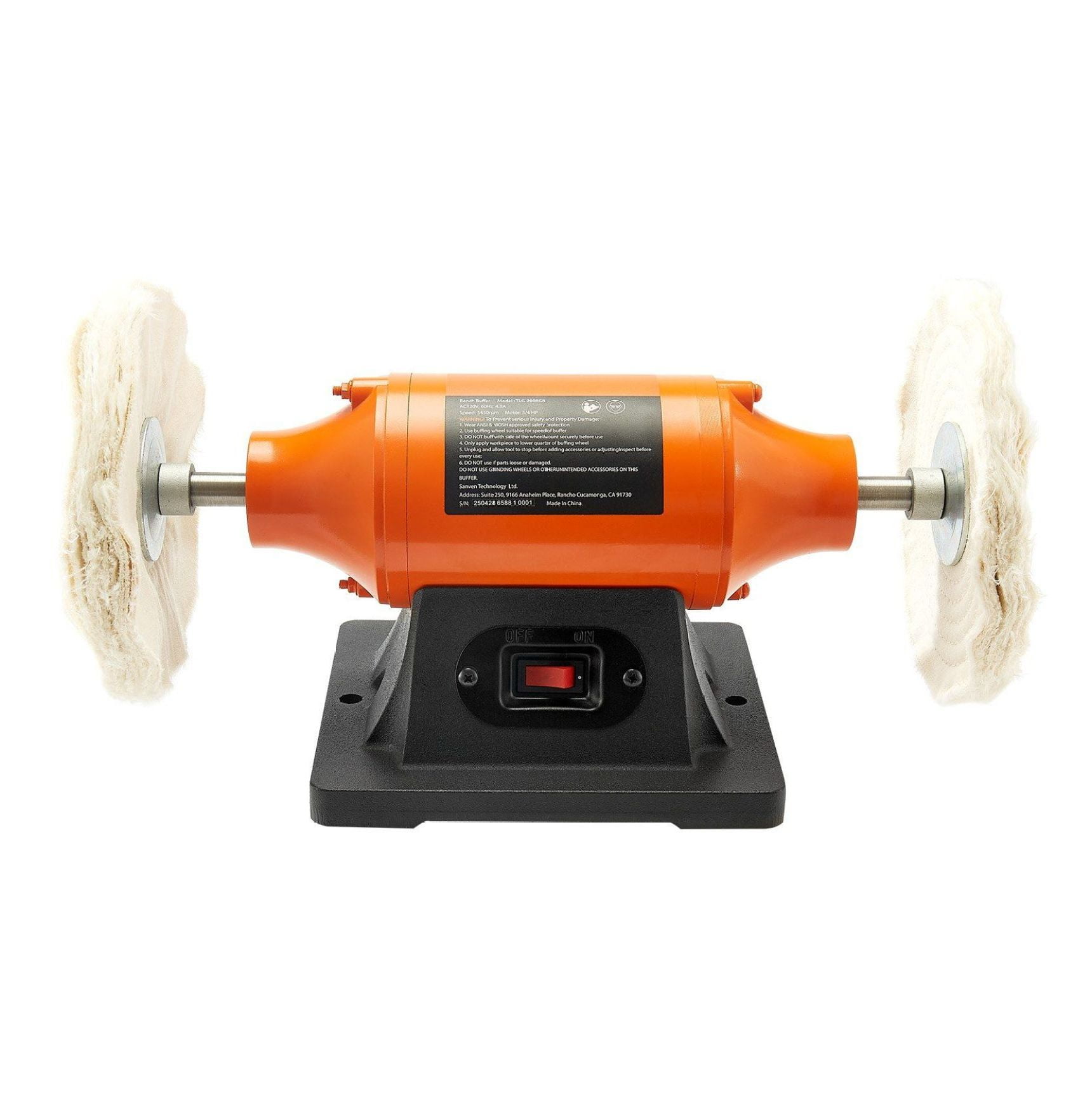 Bench Buffer Polisher 3/4HP, 8-Inch Benchtop Polishing Machine 3450RPM ...