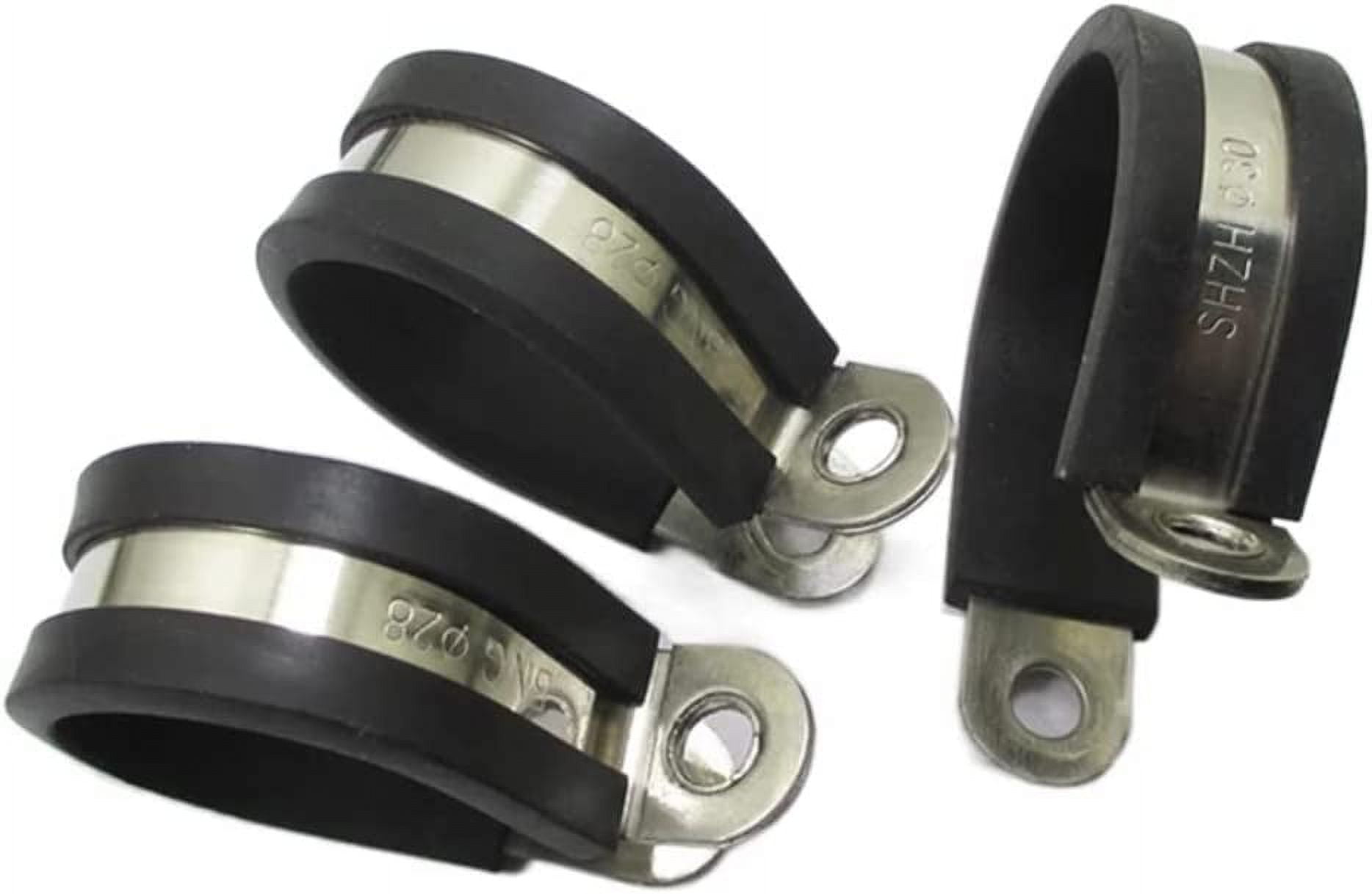 Bench Clamps 2pcs/lot 304 Stainless Steel Rubber Lined P Clips Cable ...