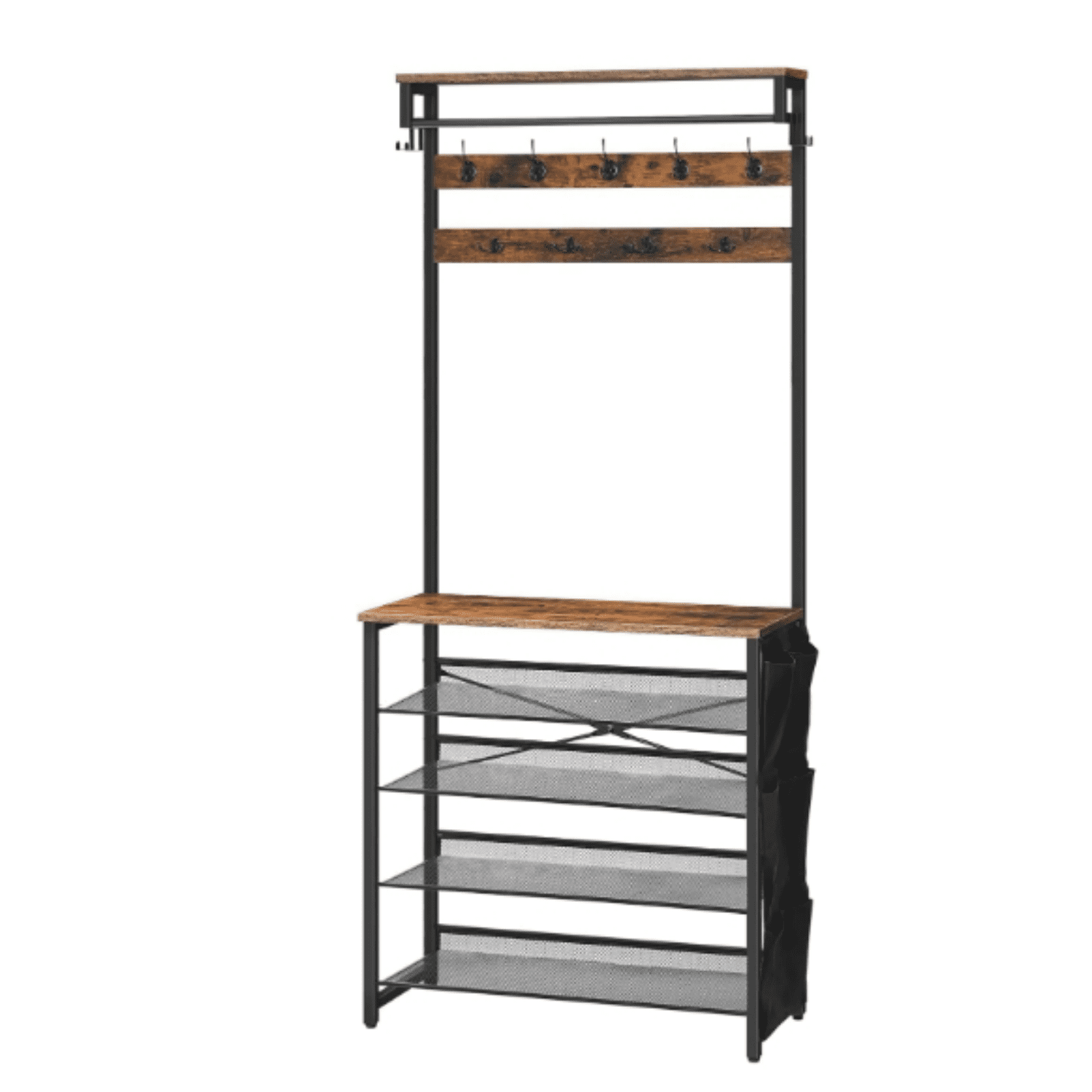 with Bench, Coat Rack with Shoe Storage, Shoe and Coat Rack, 5-Tier ...
