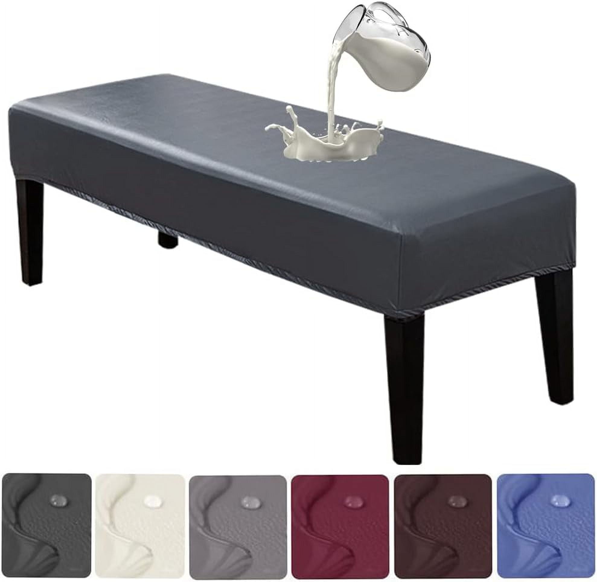 Bench Covers for Dining Room,Waterproof PU Dining Bench Cover Removable ...