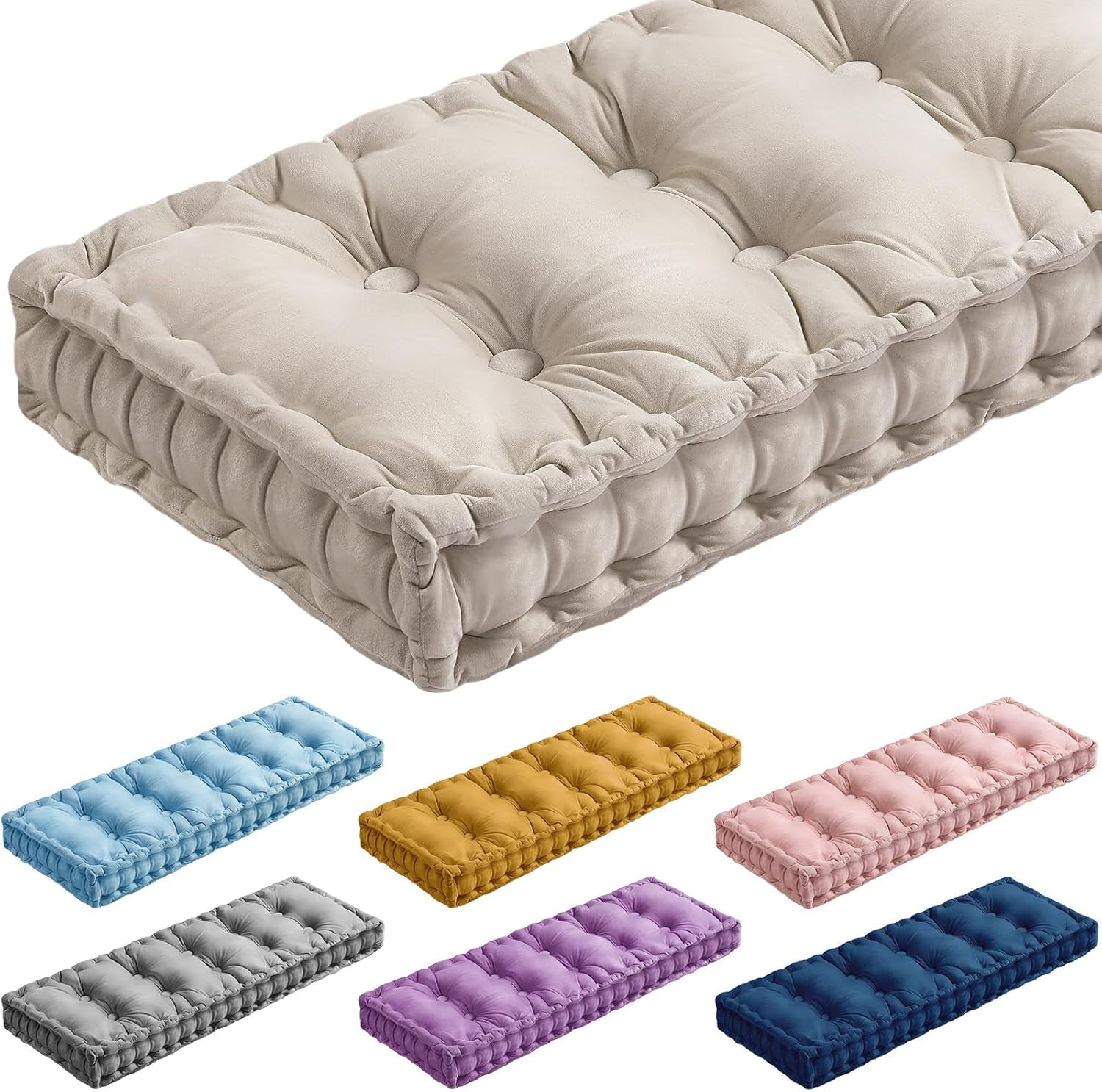 Bench Cushions for Indoor Furniture 36x14 in Velvet Kitchen Dining ...