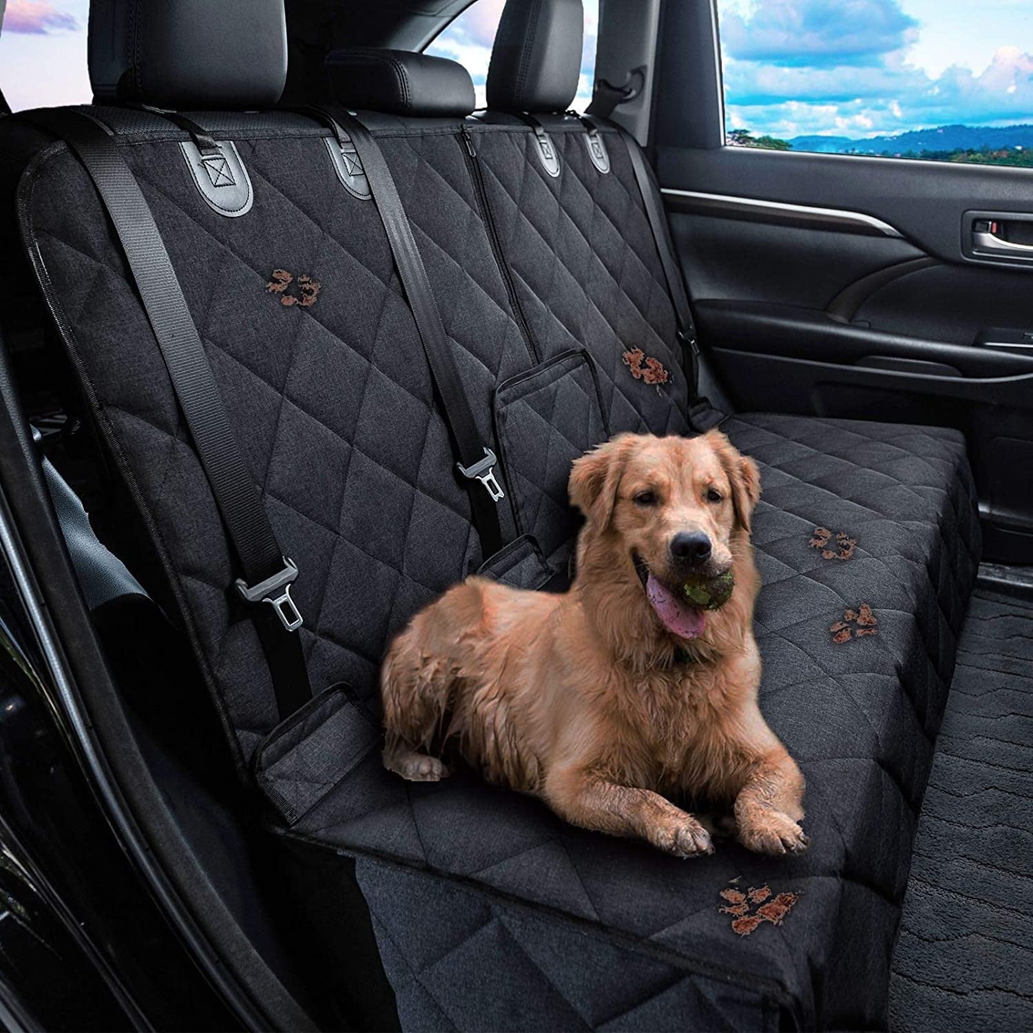 Petalage Bench Dog Car Seat Cover, Waterproof, Nonslip, Scratch-Proof ...