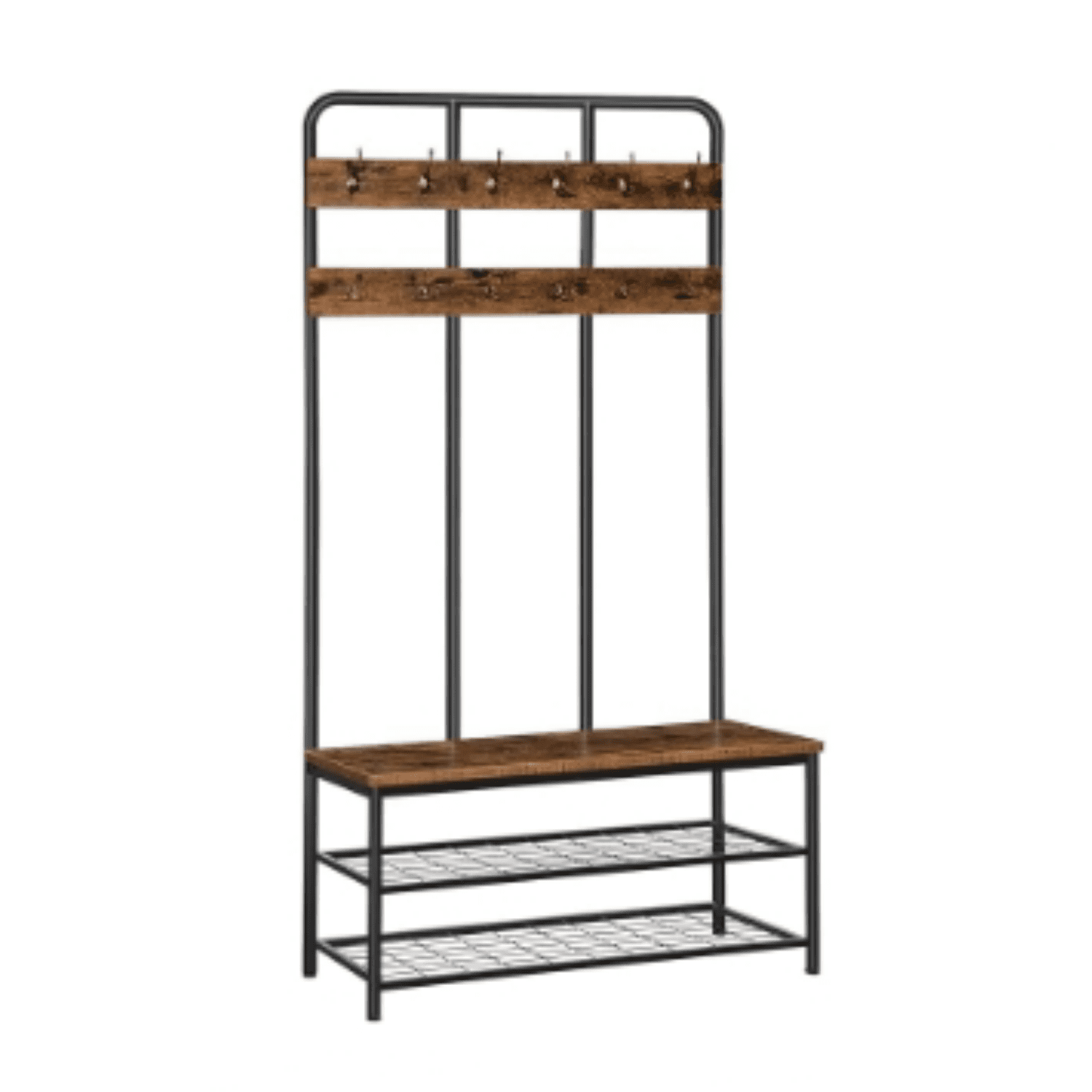 with Bench, Entryway Bench with Coat Rack, Mud Room Bench with 12 ...