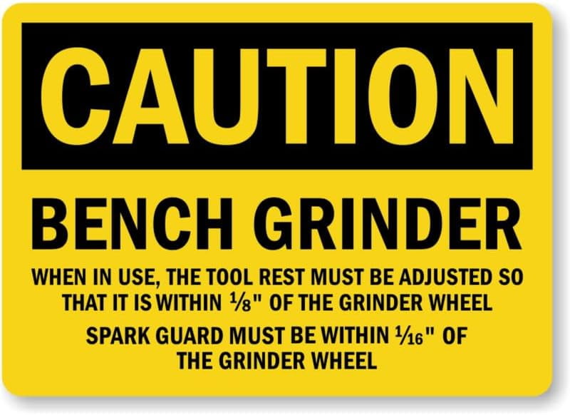 Bench Grinder Osha Caution Aluminum Weatherproof 8" x 12" Sign P2079b ...