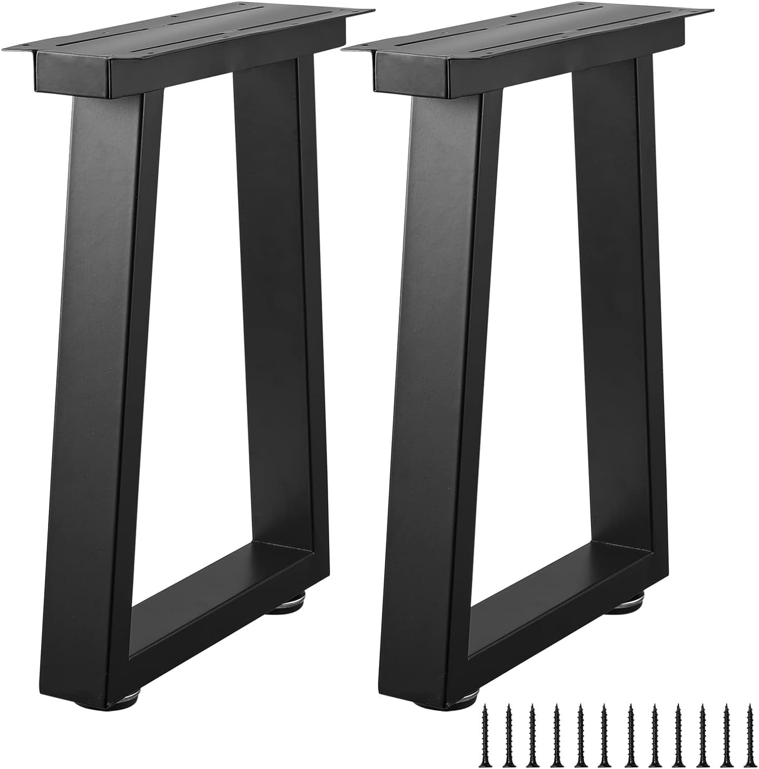 Bench Legs 16 Inch Metal Coffee Table Legs Heavy Duty Trapezoid Iron ...
