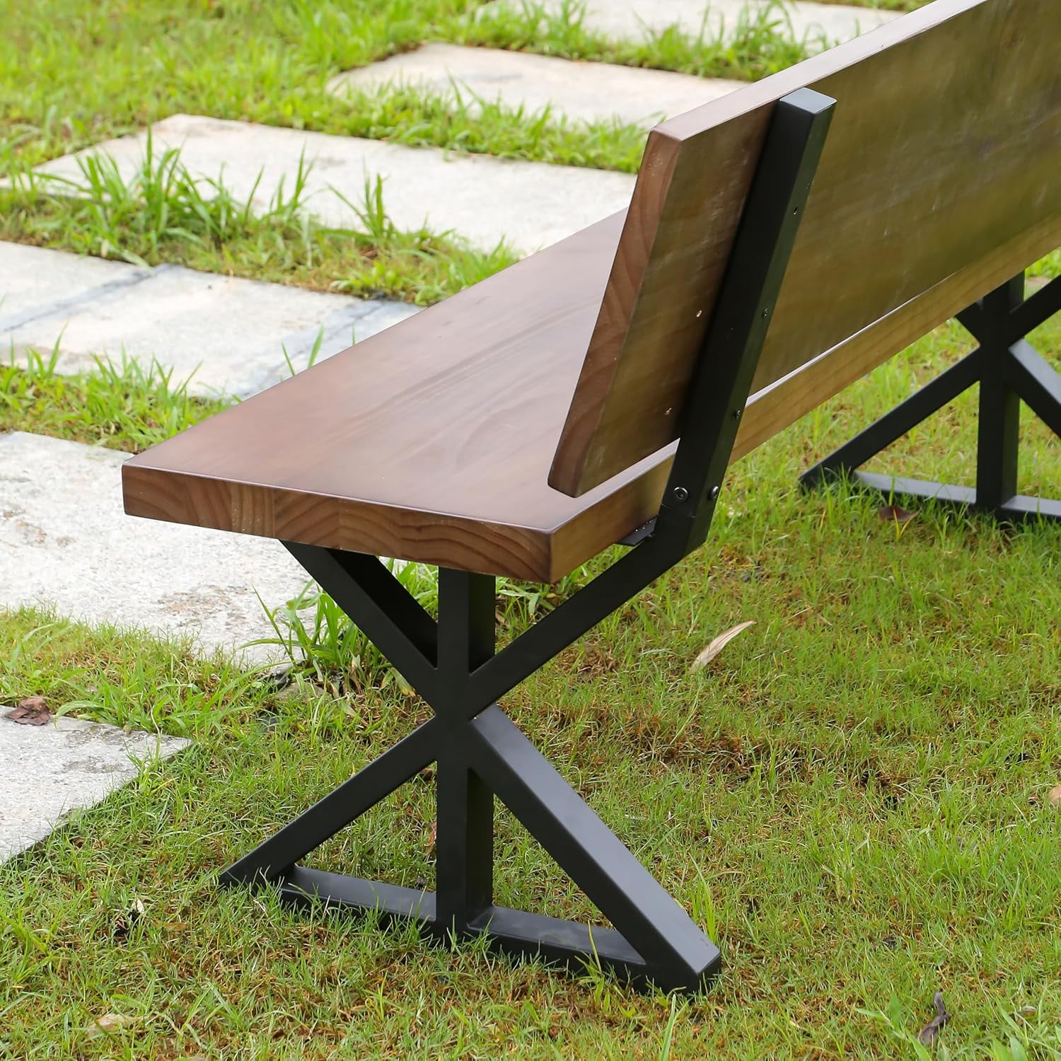 Bench Legs 16 Inch Triangle Metal Chair Base Legs with Backrest Bracket ...