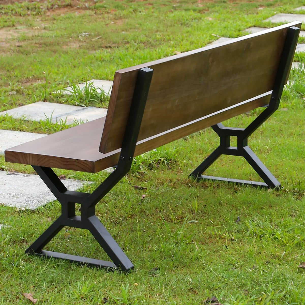 Bench Legs 16 Inch Triangle Metal Chair Base Legs with Backrest Bracket ...