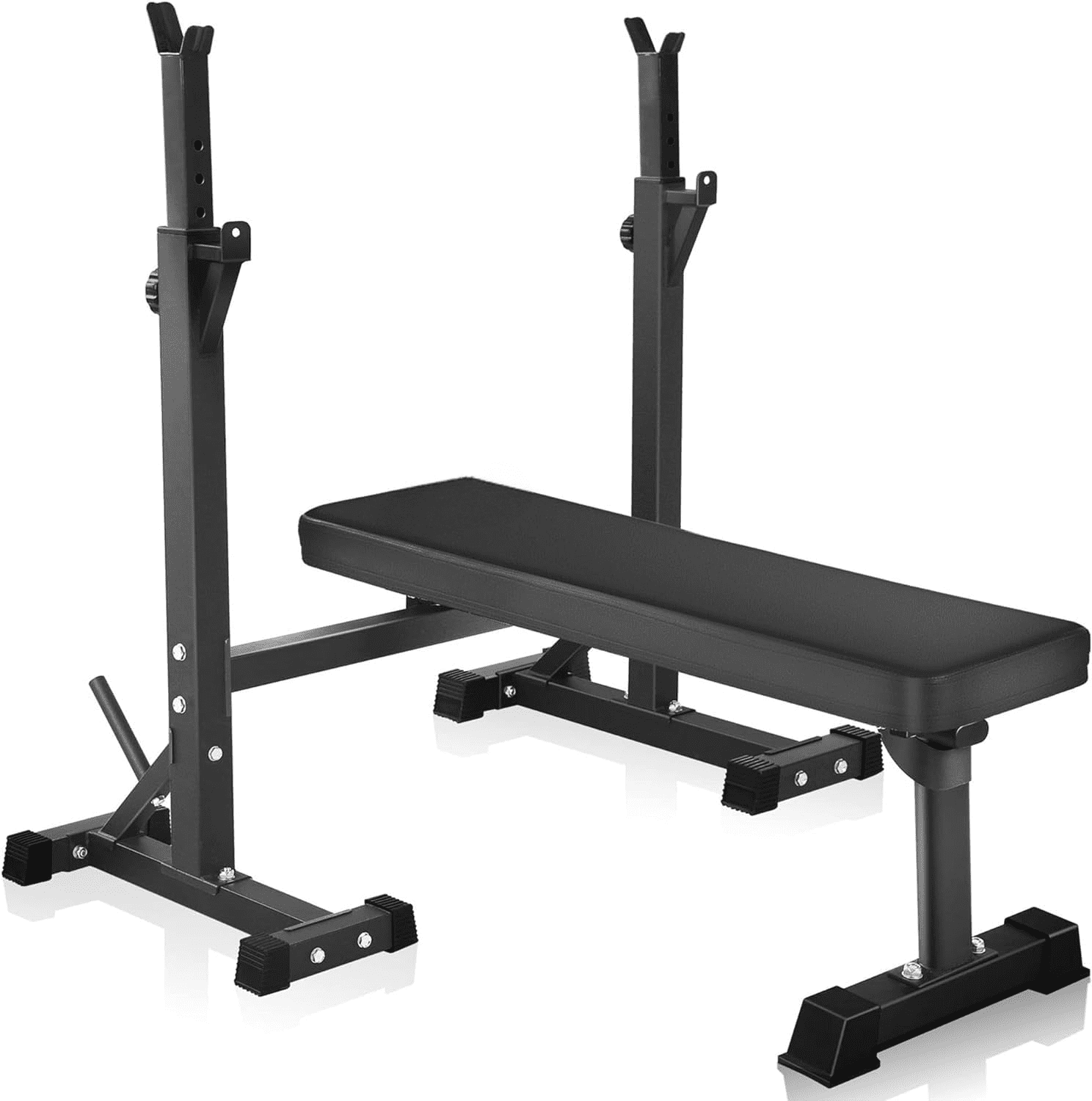 Bench Press, Olympic Weight Bench with Squat Rack Workout Bench ...