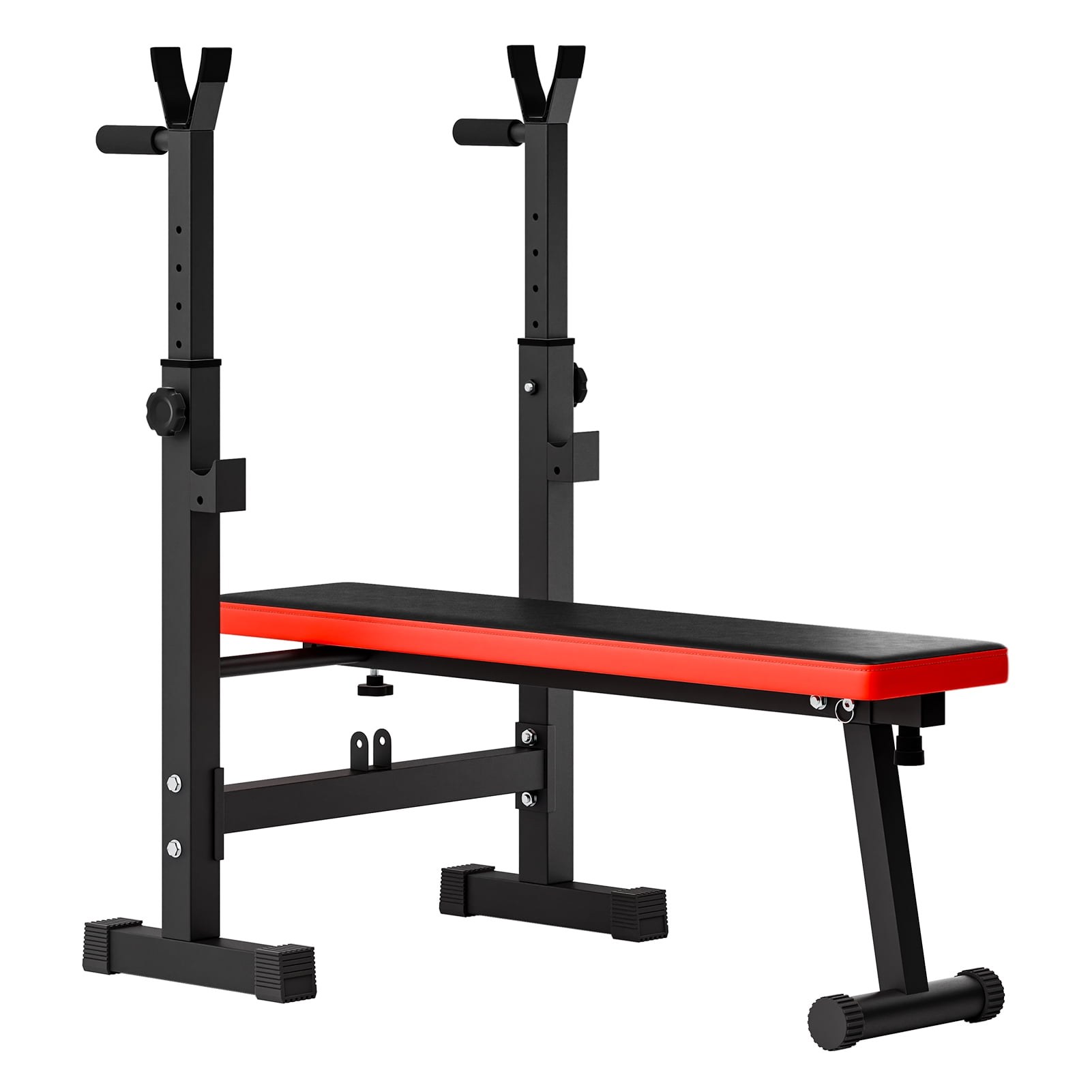 Bench Press Rack, Adjustable Weight Bench with Barbell Rack, Weight ...