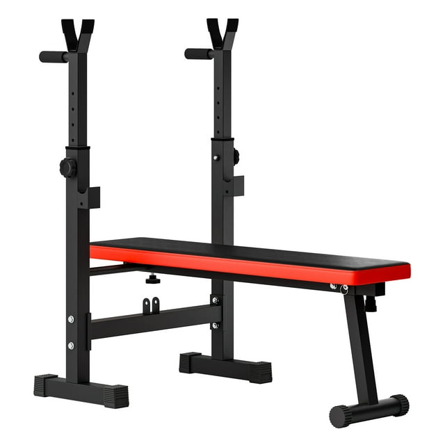 Bench Press Rack, Adjustable Weight Bench with Barbell Rack, Weight ...