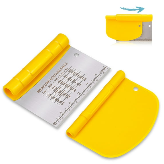 Bench Scraper Stainless Steel Dough Scraper/Cutter/Chopper and Flexible ...