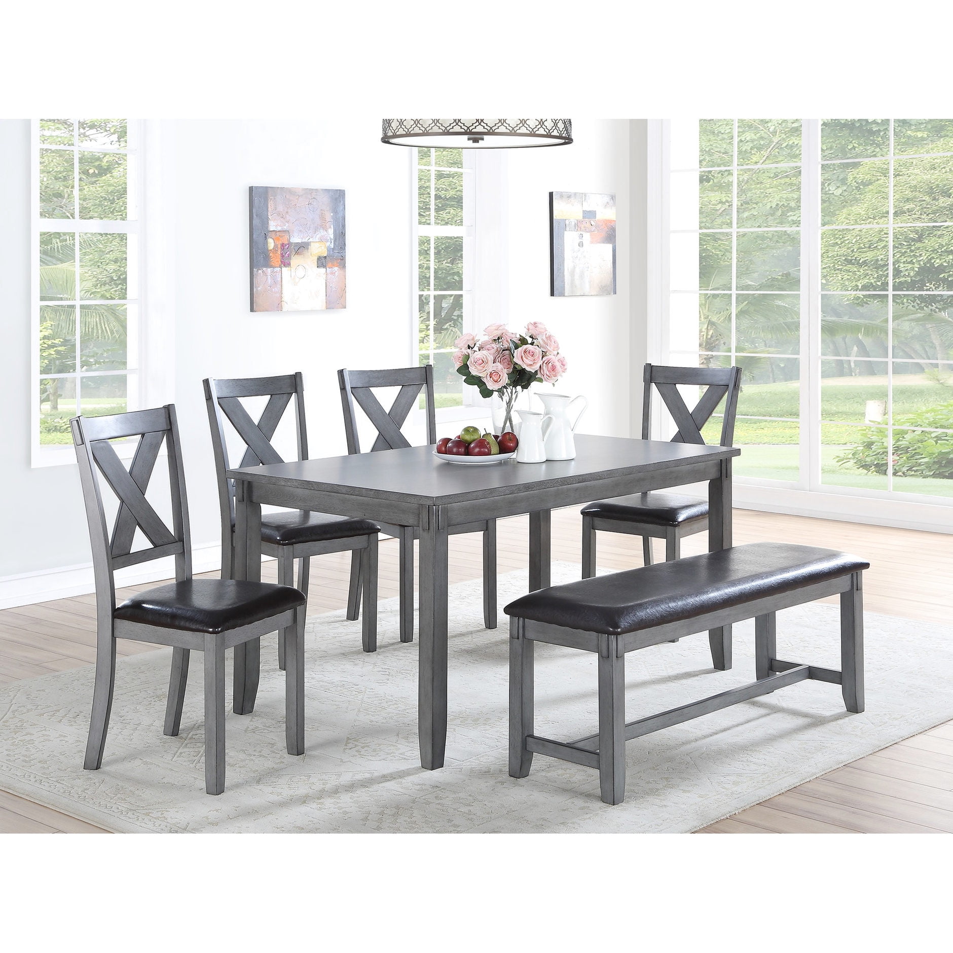 Bench Seating Included | Useful for Large Family Dinners | Increase the ...