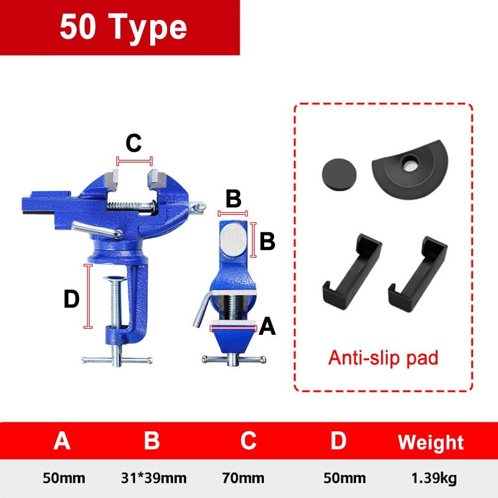 Bench Vice Machine Vise Clamp Steel Adjustable Multifunction DIY ...
