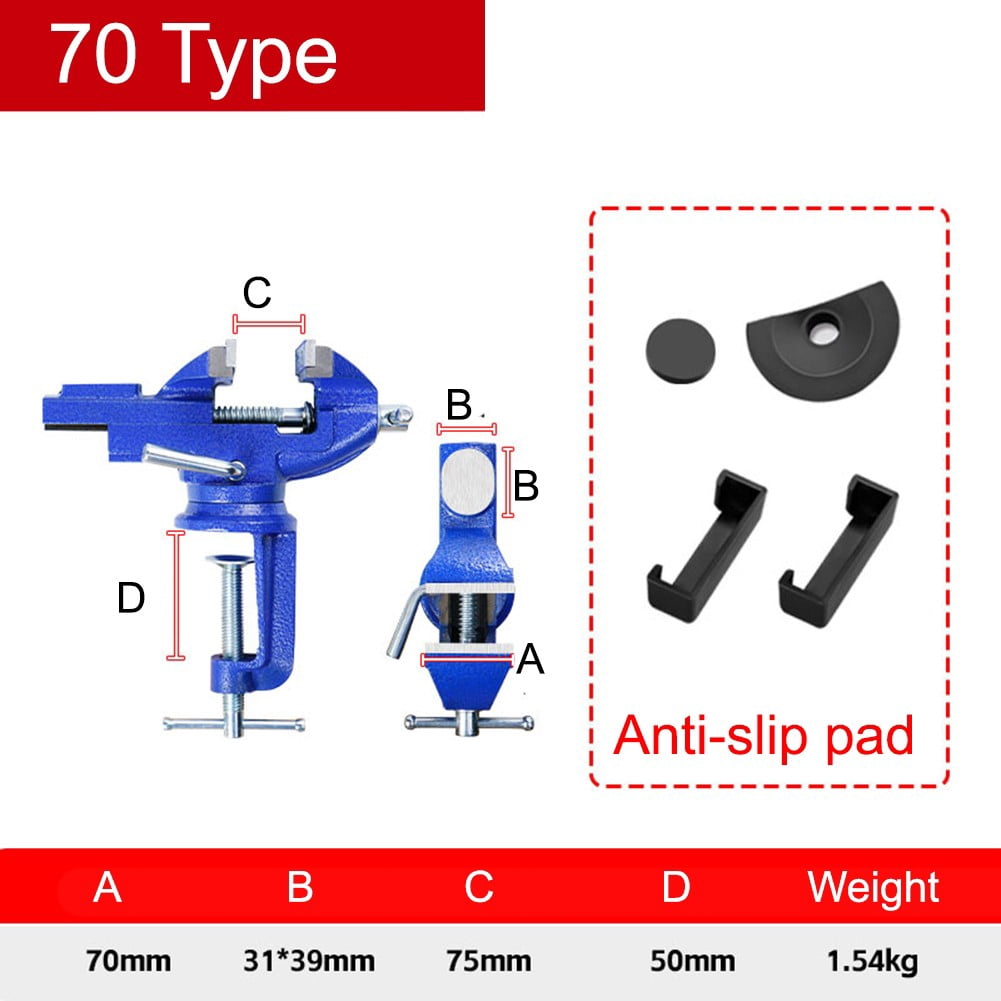 Bench Vice Machine Vise Clamp Steel Adjustable Multifunction DIY ...