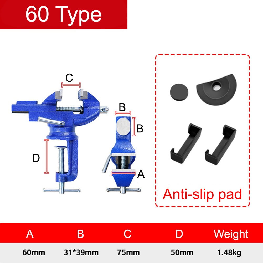 Bench Vice Machine Vise Clamp Steel Adjustable Multifunction DIY ...