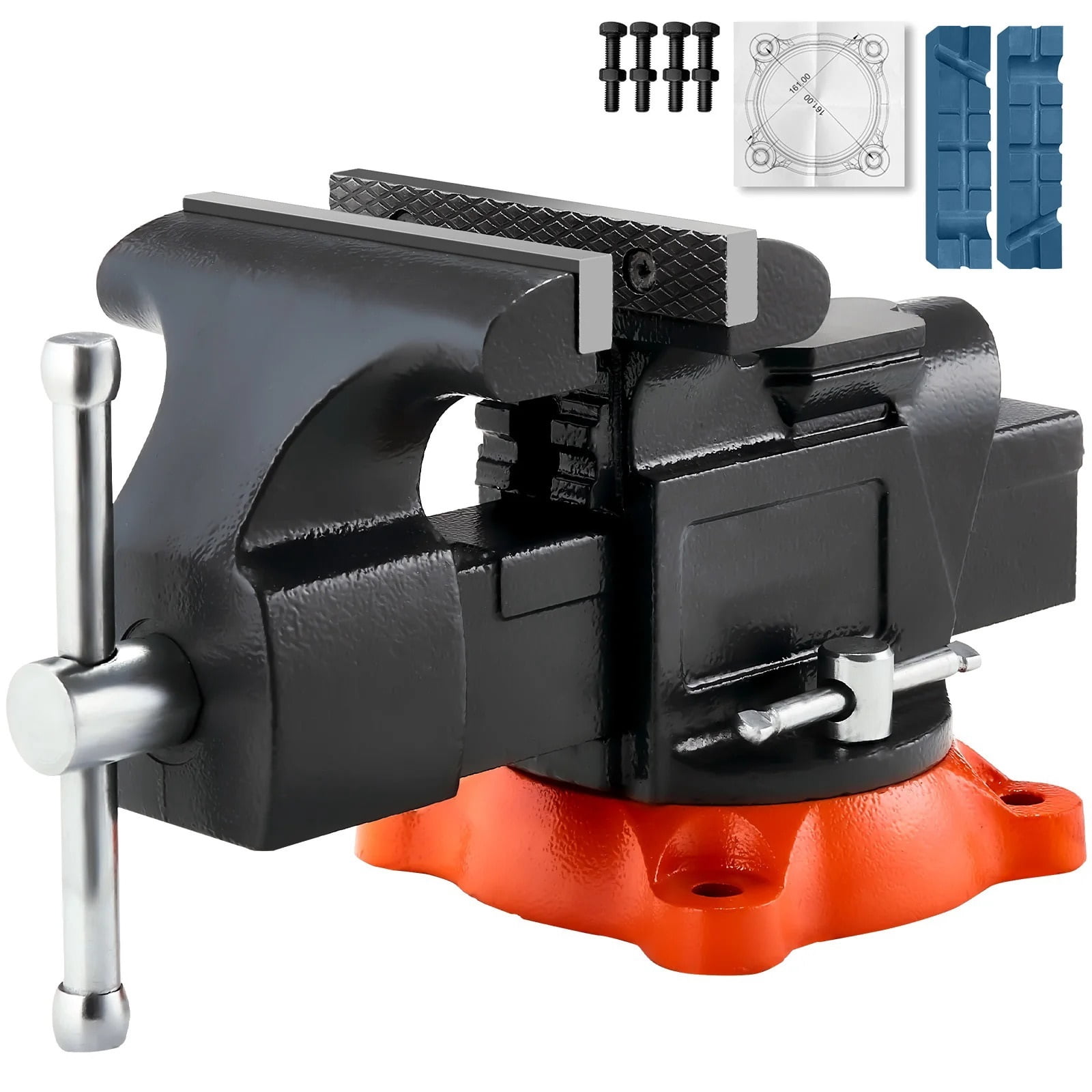 Bench Vise 5"/5.5"/8" Jaw Width Multipurpose Vise With 360° Swivel ...
