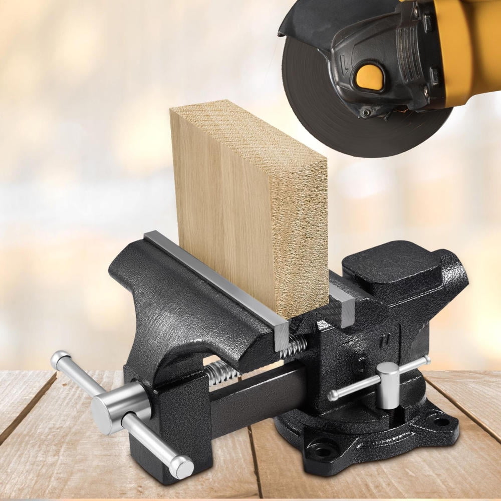 Bench Vise 6" Jaw Width with 4.3" Jaw Opening & Deep 2", Table Vice For ...