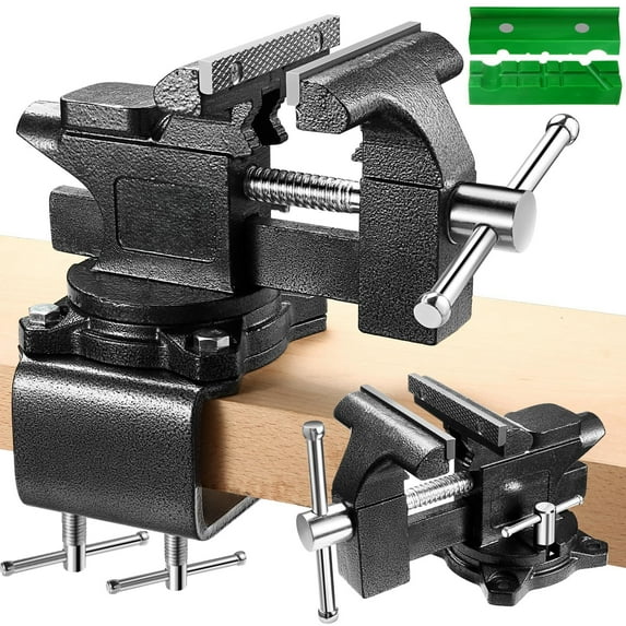 Bench Vise, 6" Table Vise For Workbench,2-in-1 Multi-Purpose Heavy Duty ...