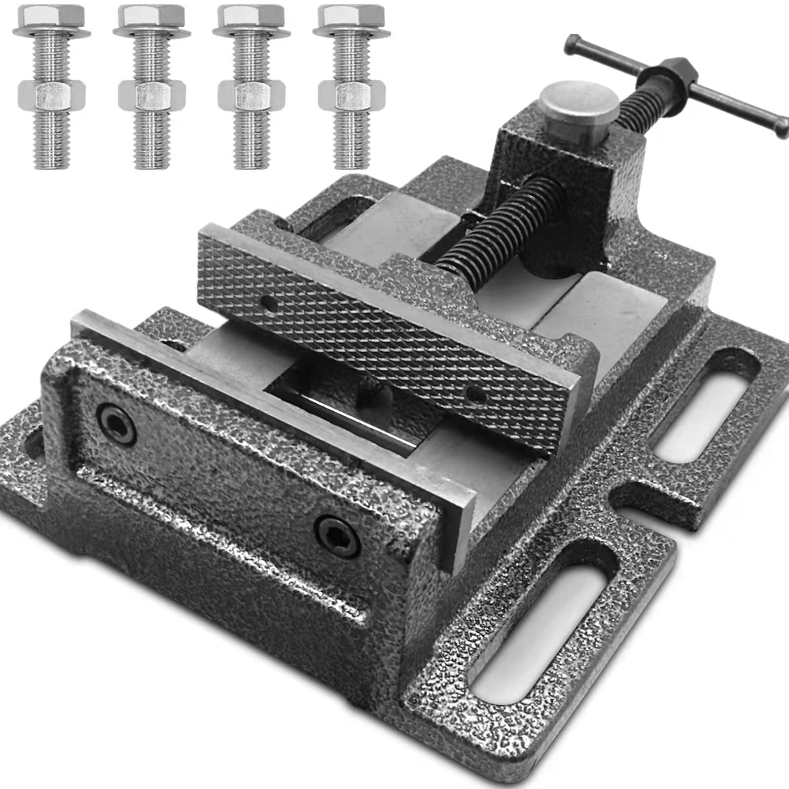 Bench Vise, Drill Press Vise 4 inch Heavy Quick Release Drill Press Vise Clamp, 4.3" Jaw Opening ...