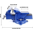 Bench Vise Heavy Duty, Table 6" Vise - Locking Base Clamp Cast Steel ...