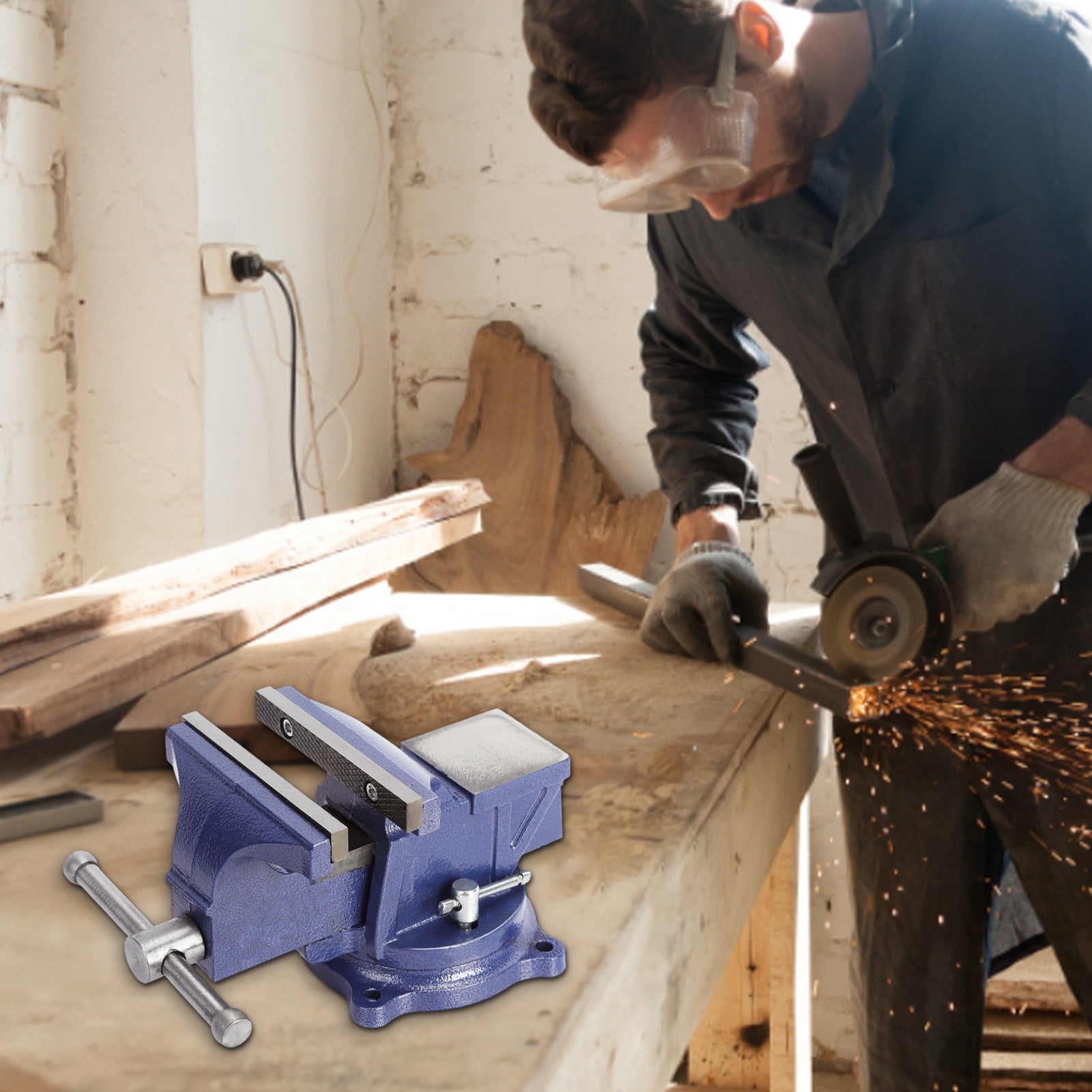 Bench Vise High Hardness Oversized Striking Anvil Serrated Corrosion ...