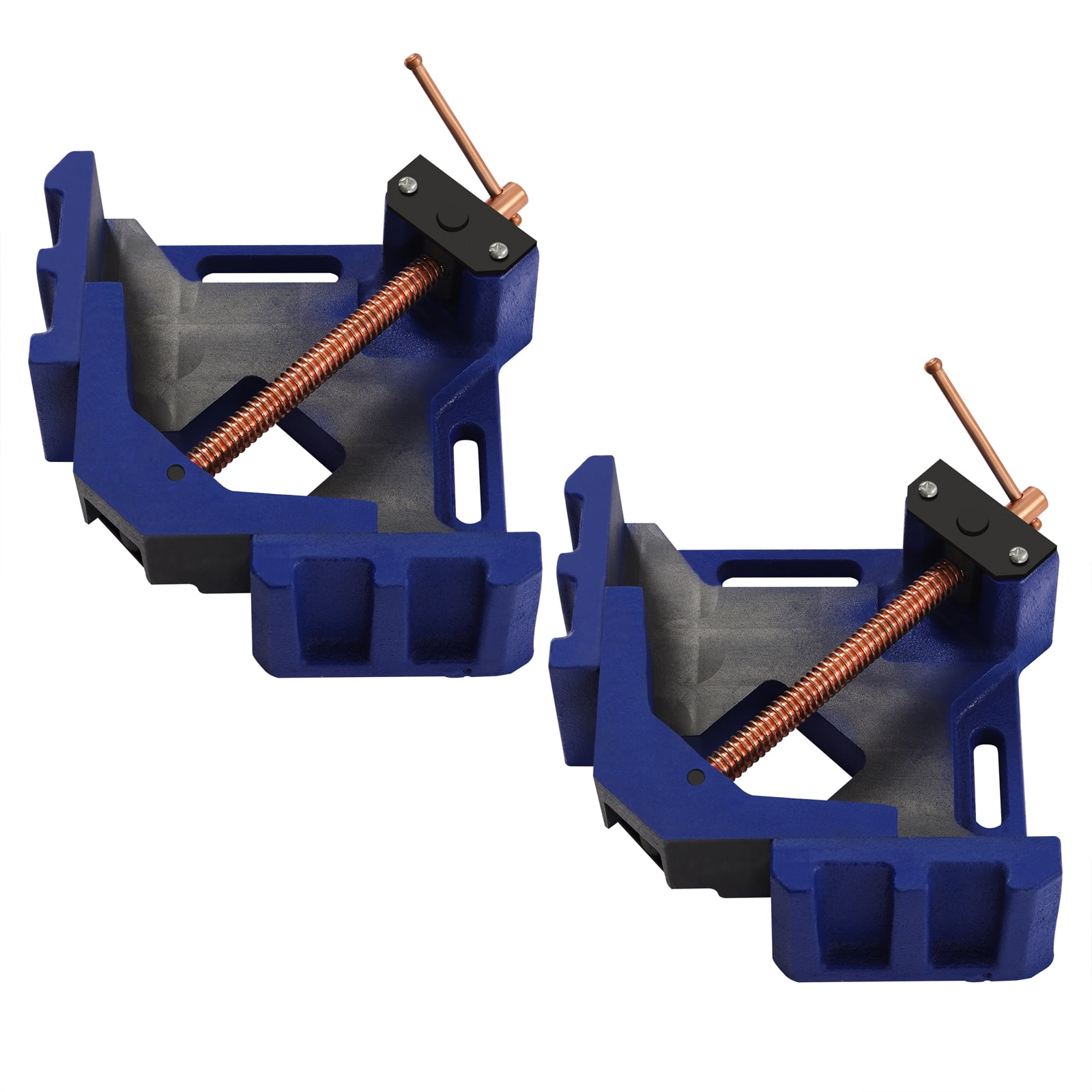 Bench Vise for Welding, Cast Iron Right Angle Clamp with Hardened Screw ...