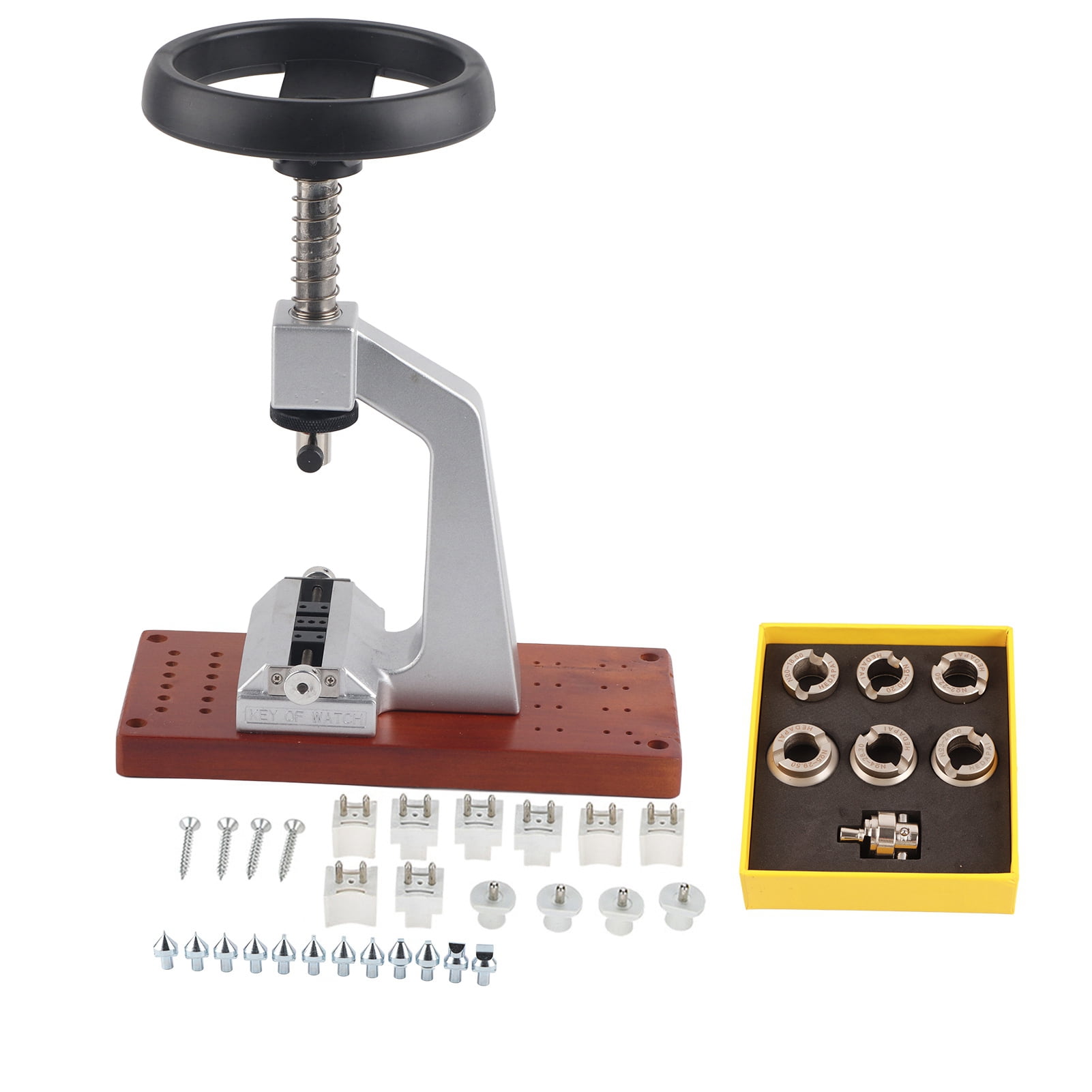 Bench Watch Case Opener Wristwatch Tool Back Opener with 6 Dies ...