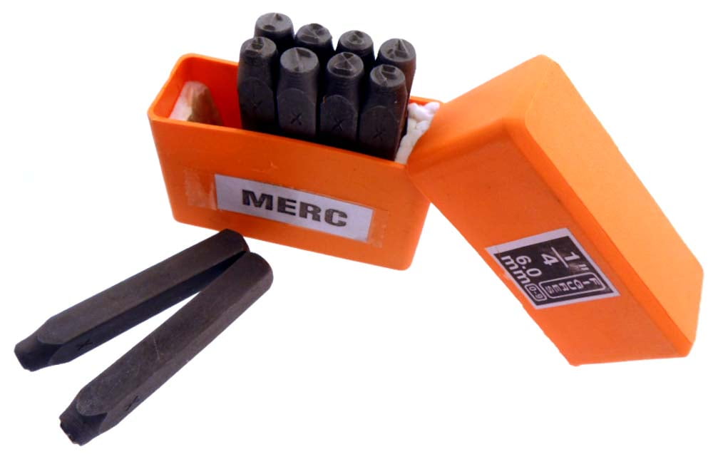 Bench Wizard 10 Pc Number Punch Set |MERC Font Punches | Size 1/4" (6MM ...