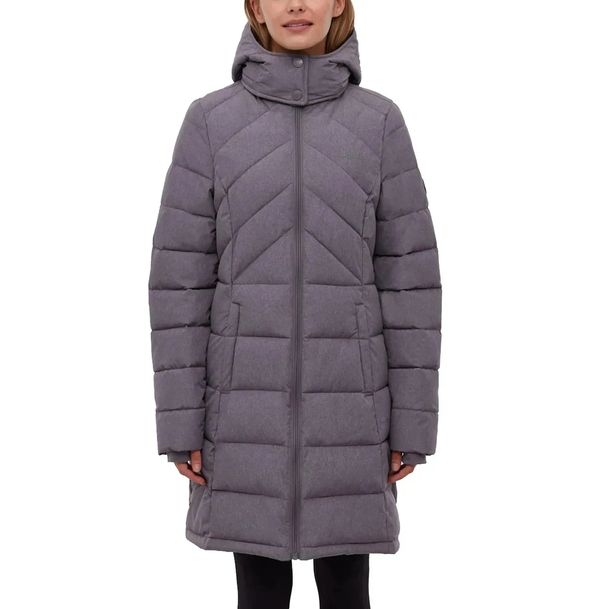 Bench Women's Hooded Long Puffer Coat Jacket, Gray, Medium - Walmart.com
