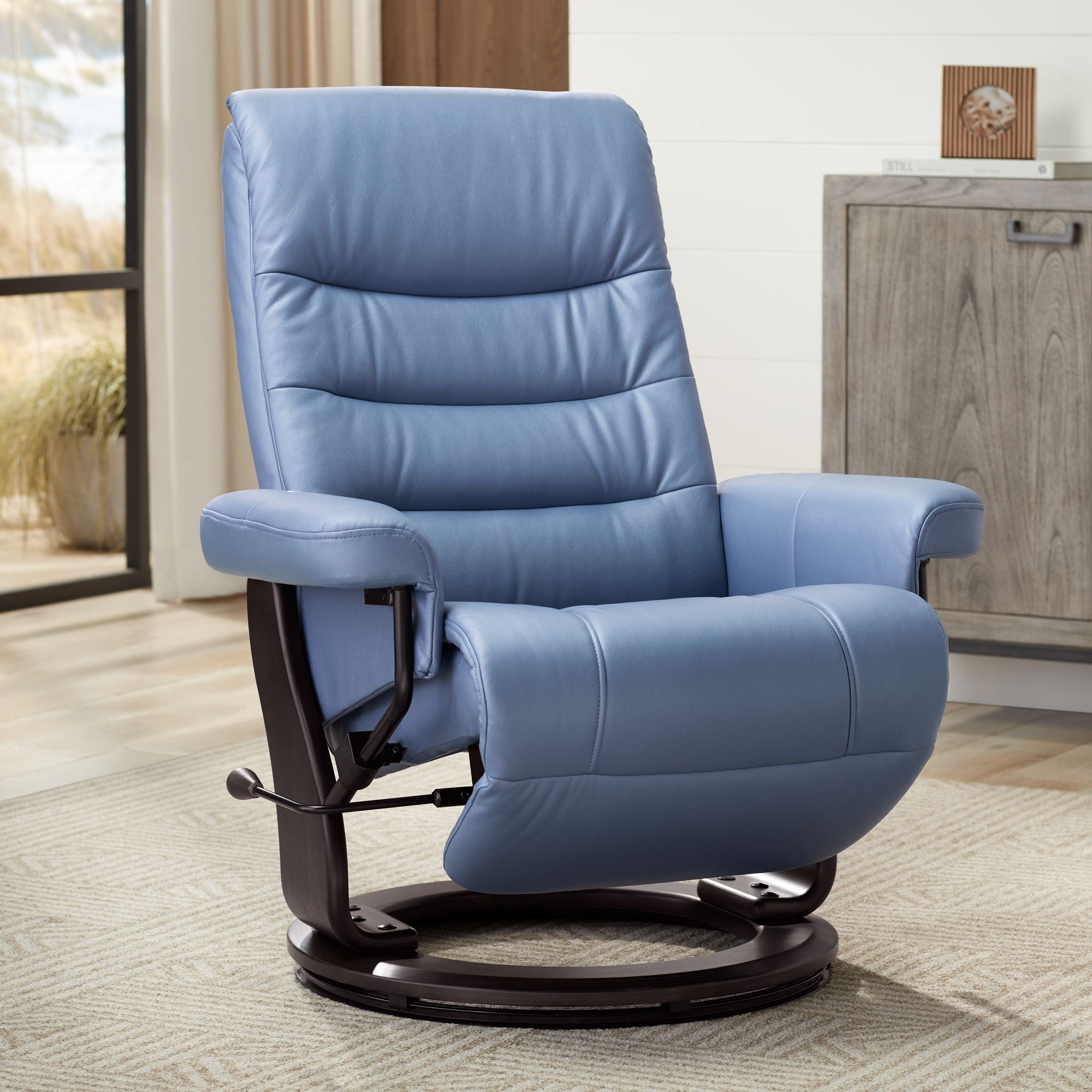 BenchMaster Peregrine Ocean Faux Leather Adjustable Swivel Recliner ...