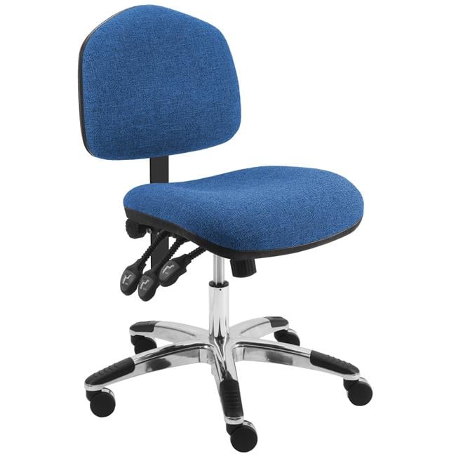 BenchPro Fabric Desk Height Wide Seating Chair, Aluminum Base & 18 to ...