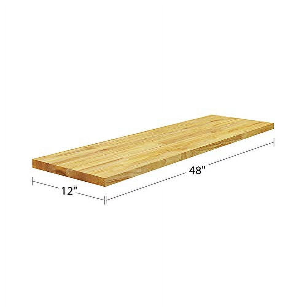 BenchPro Floating Shelf Wall Mounted Solid Butcherblock Shelf 12" Depth ...