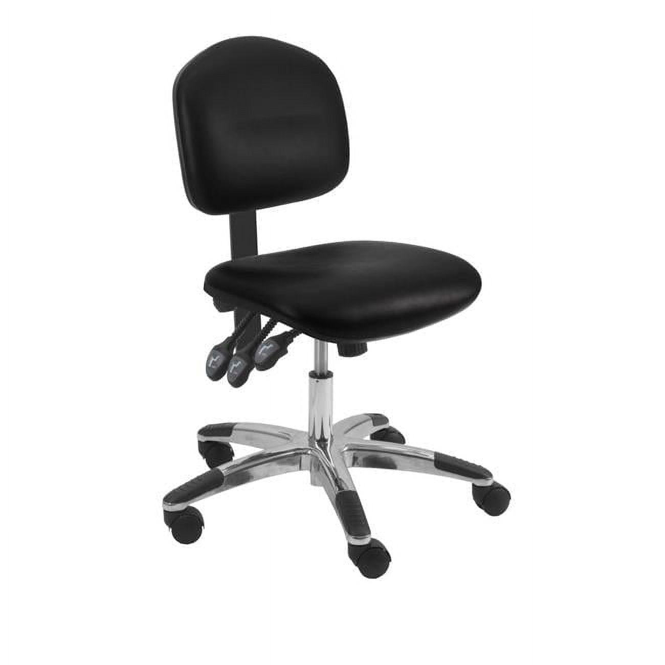 BenchPro LAS-V-TLC-black Vinyl Seating Chair Desk Height, Aluminum Base ...
