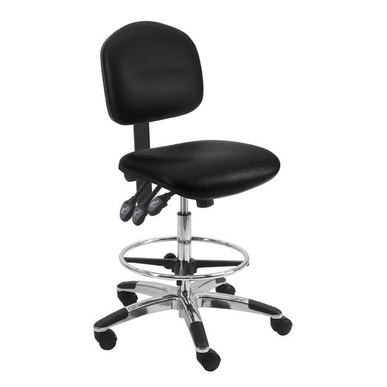BenchPro LAT-VA-TLC-black Vinyl Seating Chair with 18 in. Adjustable ...