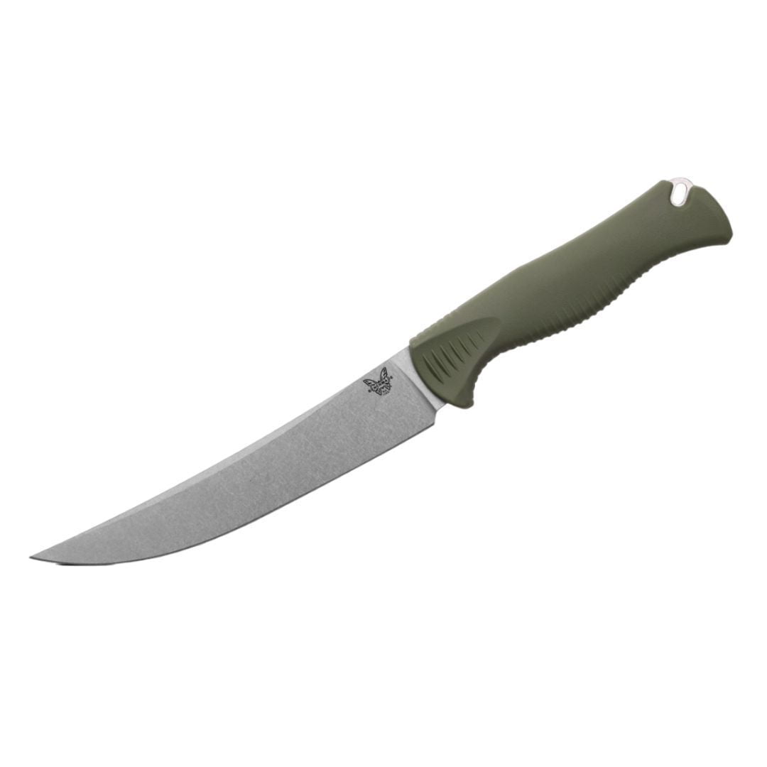 Benchmade CPM-154 Steel Fixed Blade Knife with Dark Olive Handle - BM ...