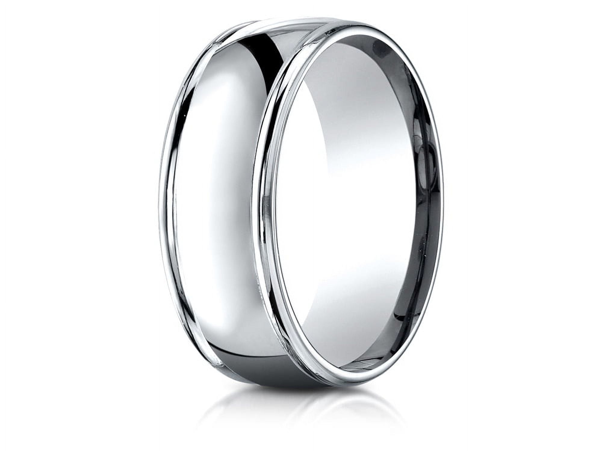 Benchmark 10k Gold 8mm Comfort-fit High Polish Finish Round Edge Design ...