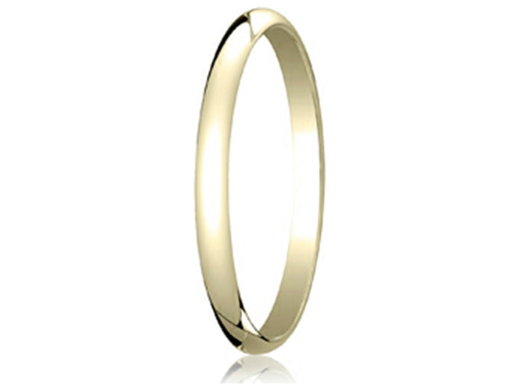 Benchmark 14k Gold 2.0mm Traditional Dome Oval Ring - Walmart.com