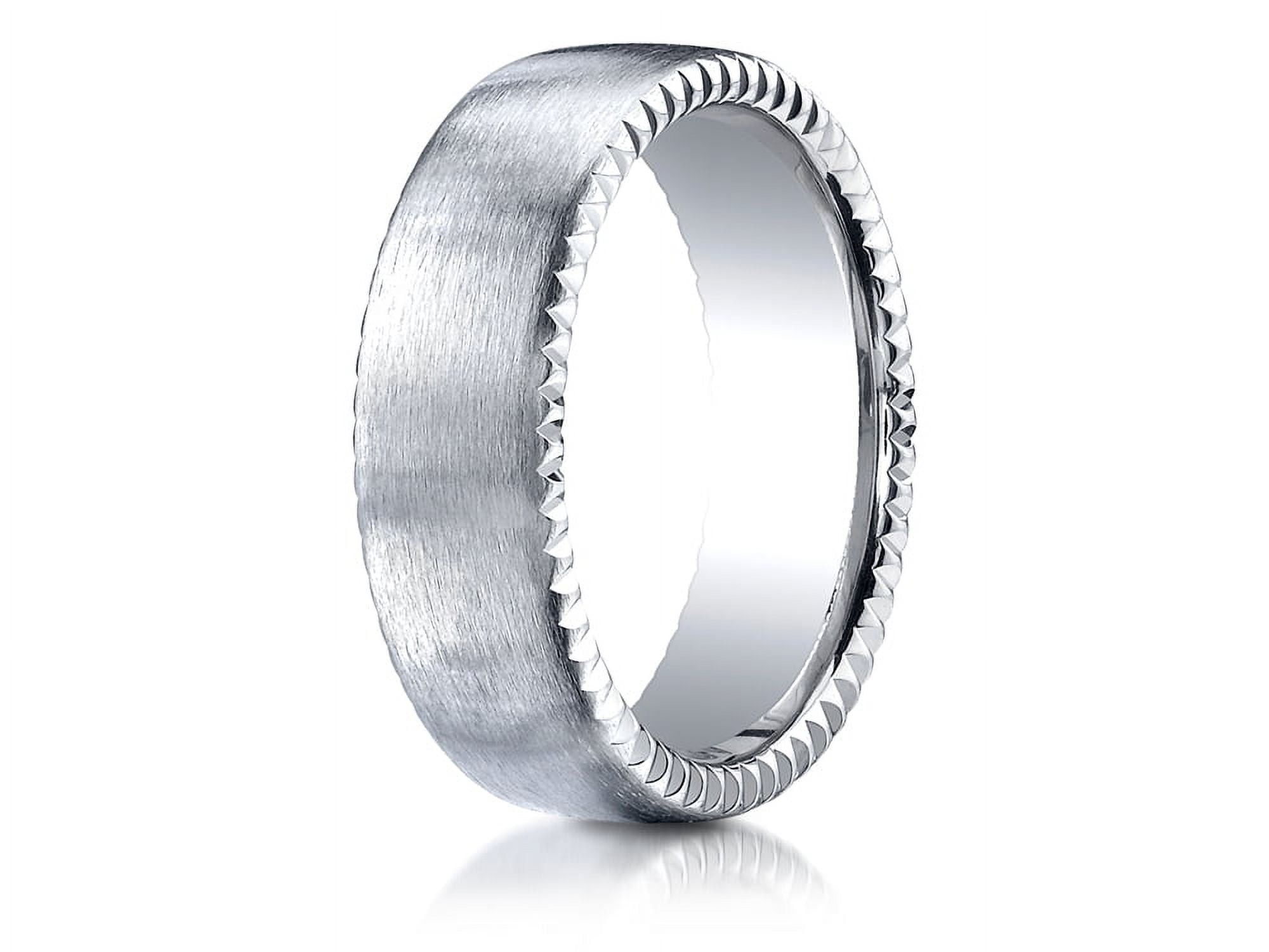 Benchmark 4.5mm Comfort-fit Satin-finished Rivet Coin Edging Carved ...